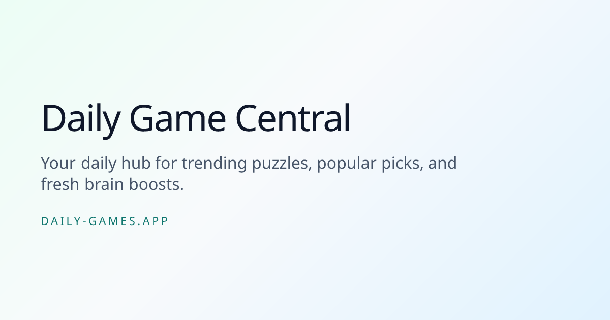 Daily Game List | Daily Game Central